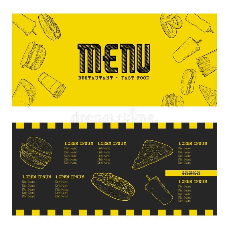 Retro menu design stock illustration. Illustration of paper - 95920523