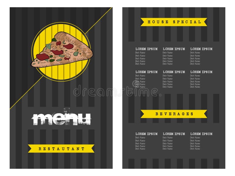 Retro menu design stock vector. Illustration of dinner - 95920448