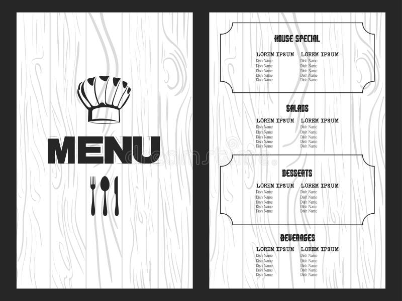 Retro menu design stock illustration. Illustration of fast - 95920831