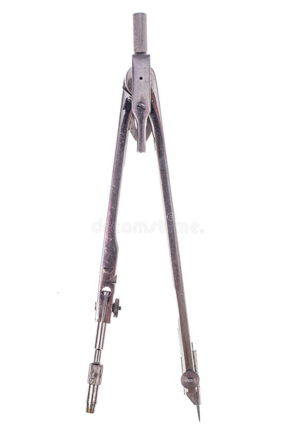 Set of Drawing Metal Compasses in Black Box Stock Image - Image of ...