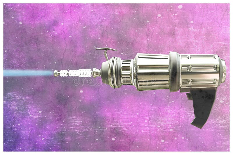 Retro metal space gun stock illustration. Illustration of retro - 84342699