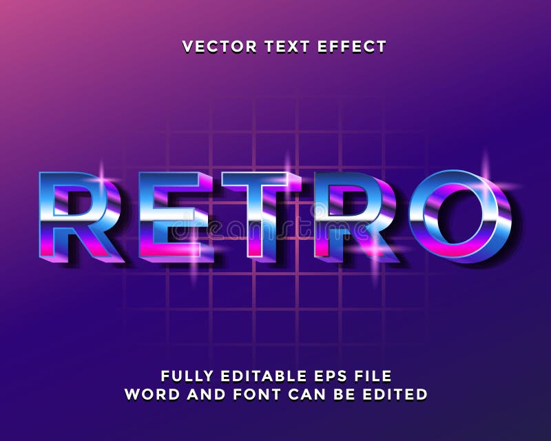 Retro metallic font stock vector. Illustration of clip - 11300243