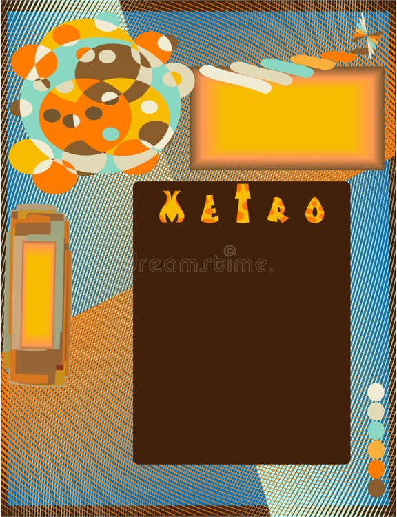 Retro metro paper stock vector. Illustration of interlocking - 9594457