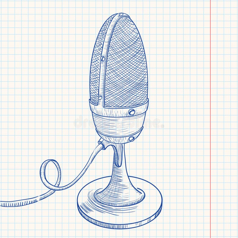Doodle Retro Microphone Stock Illustrations – 1,234 Doodle Retro ...
