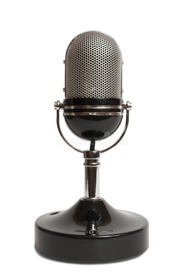 Retro Microphone on Stage stock image. Image of performance - 154771097