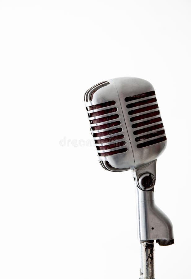 Retro Radio Microphone stock image. Image of grille, support - 44759