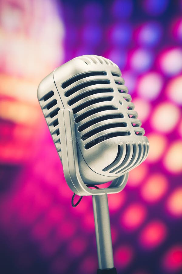 Retro microphone stock image. Image of fashioned, classic - 26233737