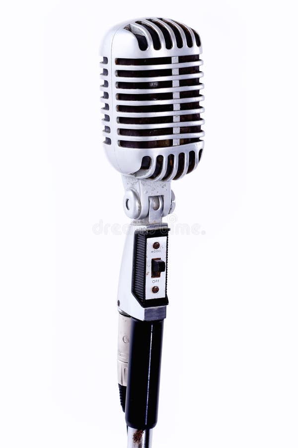 Retro microphone stock photo. Image of silver, audio - 26560442