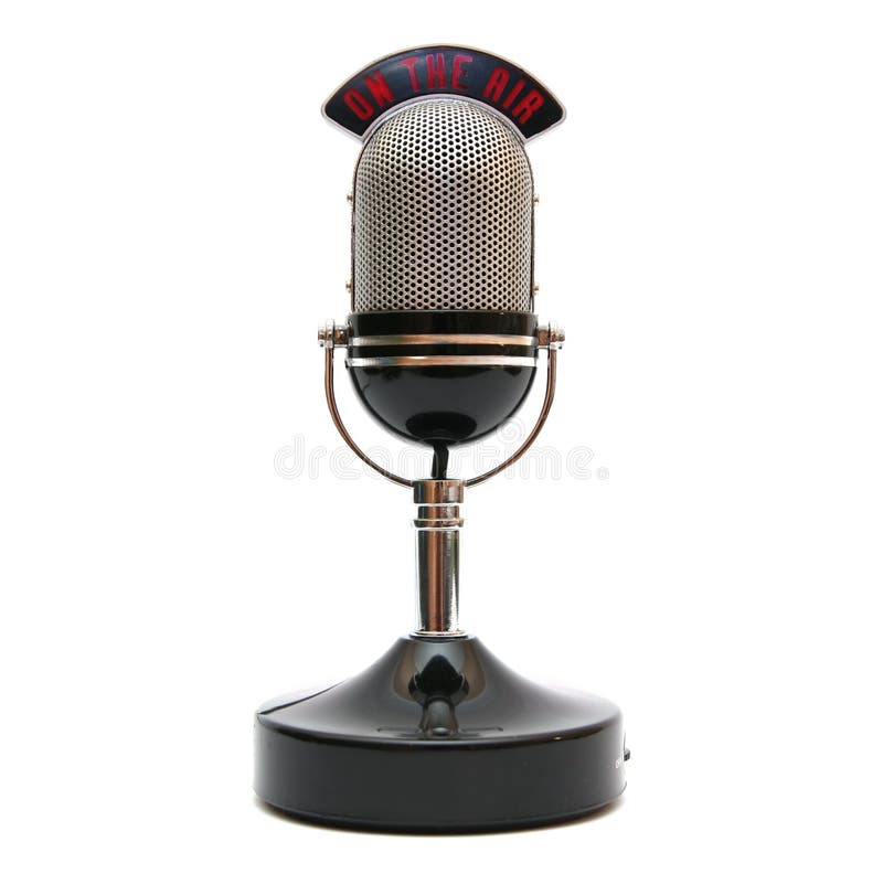 Retro microphone stock image. Image of isolated, classic - 7881127