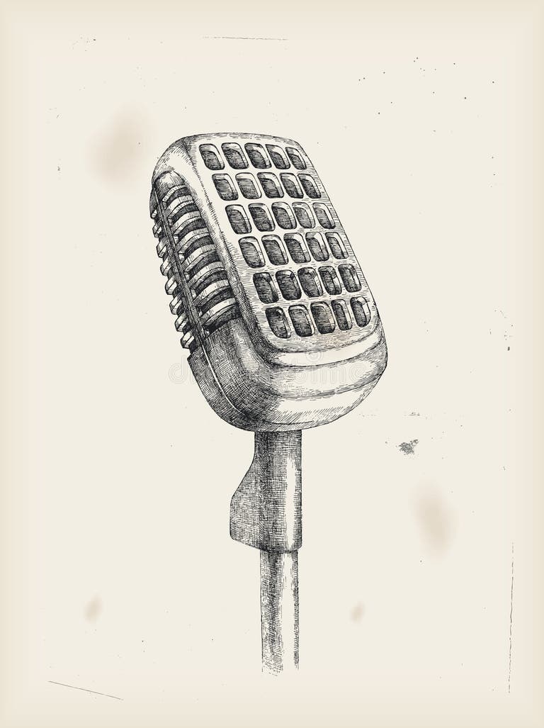 Microphone Drawing Stock Illustrations – 21,178 Microphone Drawing ...
