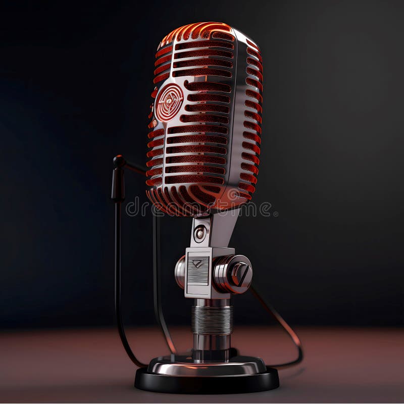 Retro Microphone. ( Dynamic Microphone ) Stock Illustration ...