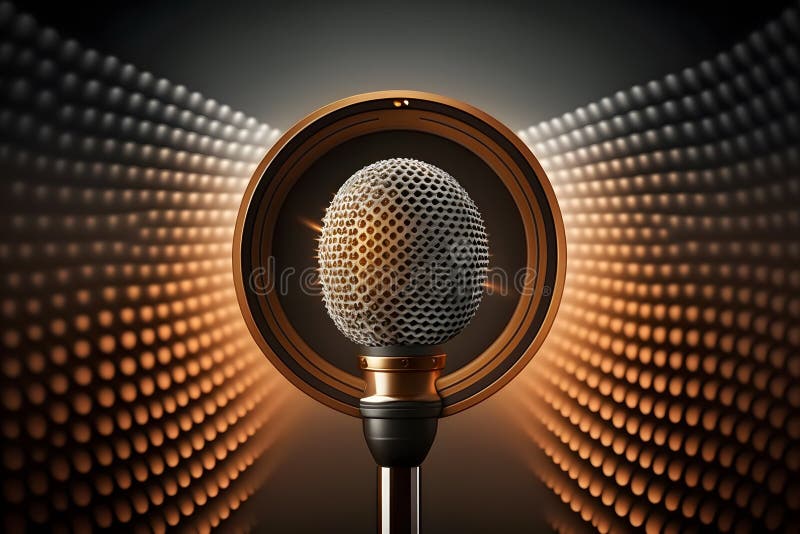 Retro Microphone. Dynamic Microphone Stock Illustration - Illustration ...