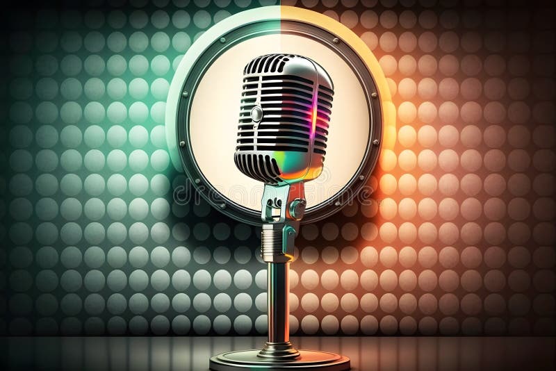 Retro Microphone. Dynamic Microphone Stock Illustration - Illustration ...