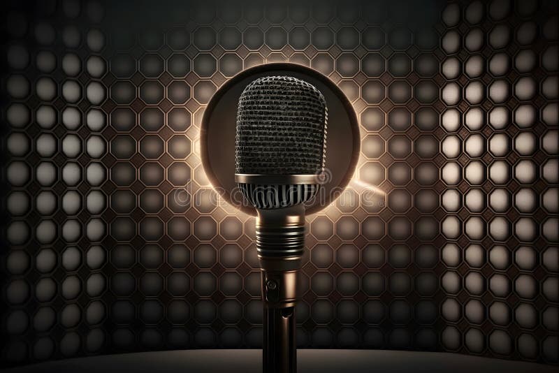 Retro Microphone. Dynamic Microphone Stock Illustration - Illustration ...