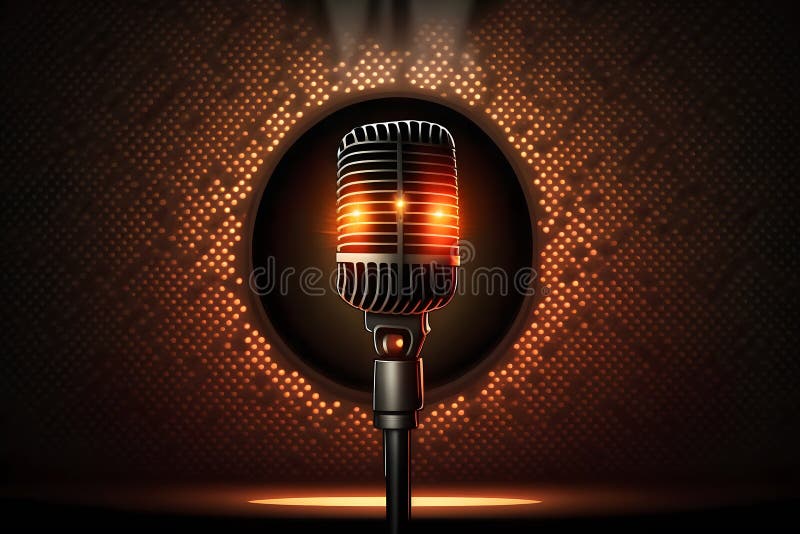 Retro Microphone. Dynamic Microphone Stock Illustration - Illustration ...