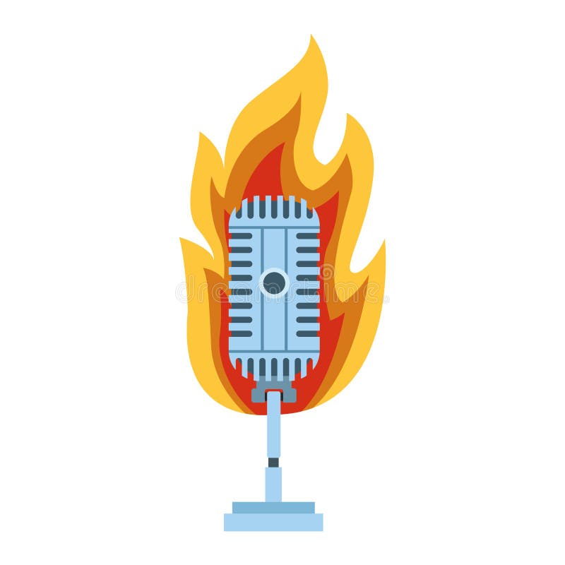 Microphone Fire Stock Illustrations – 627 Microphone Fire Stock ...