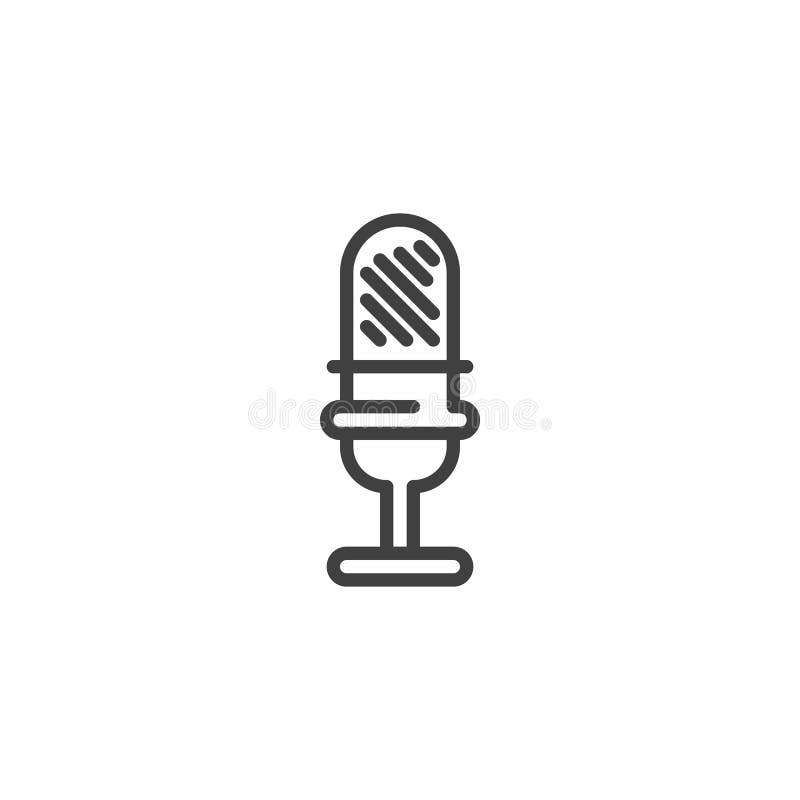 Microphone Line Vector Yellow Icon. Mic Concept Symbol Stock Vector ... Microphone Line Vector Yellow Icon. Mic Concept Symbol Stock Vector ...