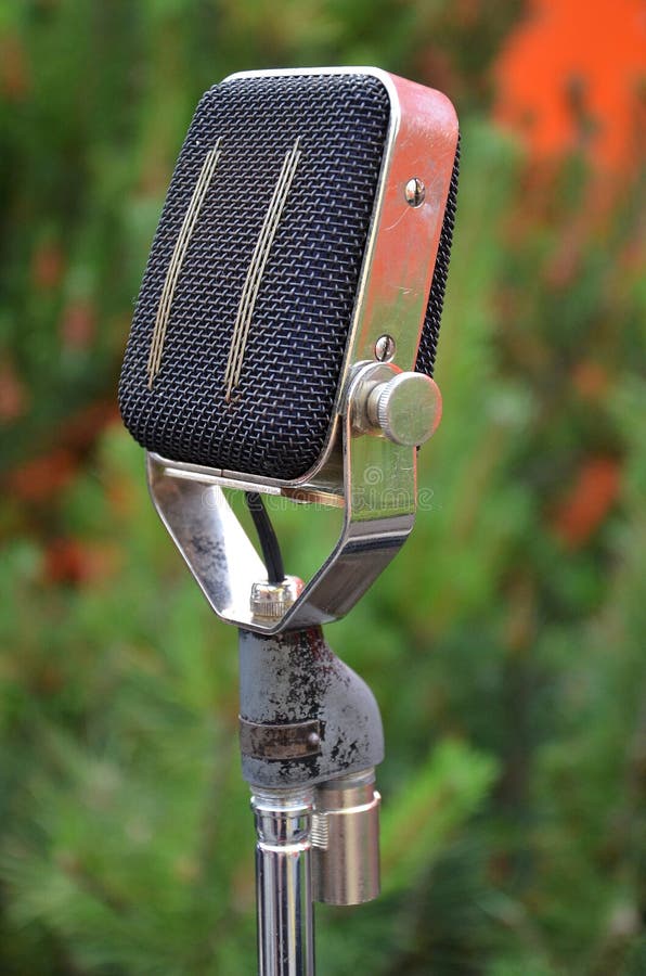 Retro microphone stock image. Image of retro, green, play - 65196193