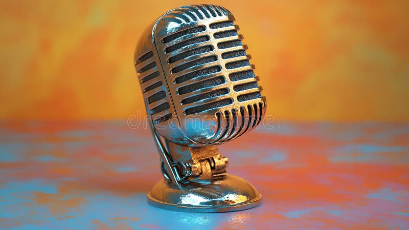 Retro Microphone Studio Recording Abstract Background Stock ...