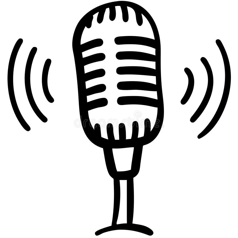 Retro Microphone Vector for Podcast and Music Designs Stock Photo ...