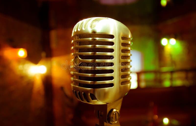 Retro microphone view stock image. Image of ancient, melody - 17677679