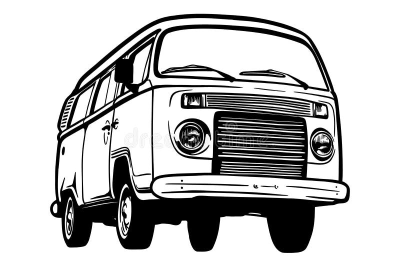 Line Drawing Minibus Stock Illustrations – 215 Line Drawing Minibus ...