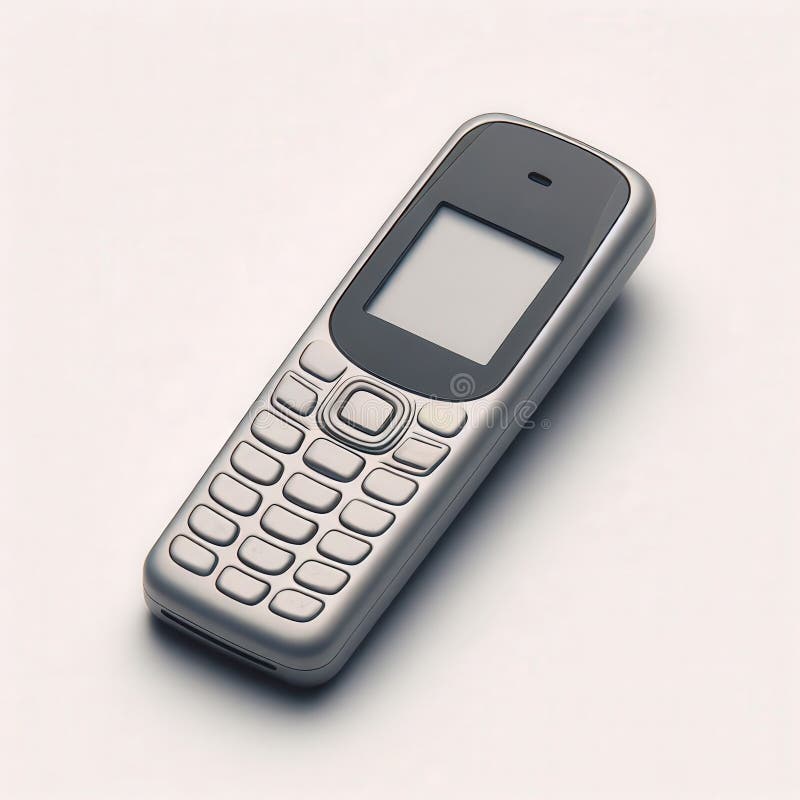 Retro Mobile Phone Mockup – 2000s Design, on White Stock Photo - Image ...