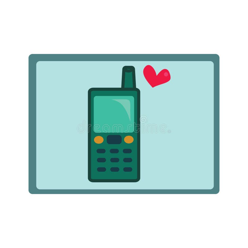 Retro Mobile Phone. Vector Illustration Decorative Design Stock Vector ...
