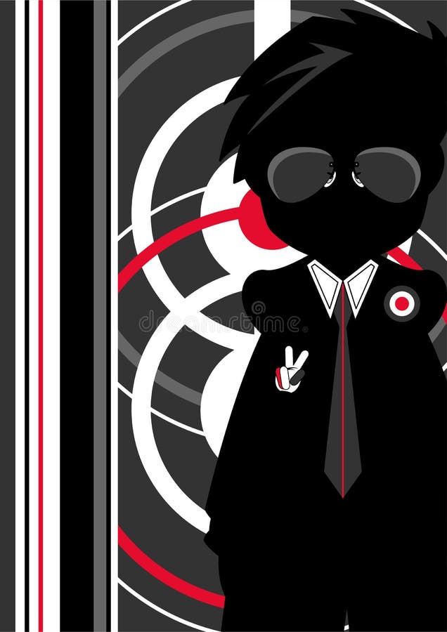 Retro Mod Boy stock vector. Illustration of parka, vector - 88677803