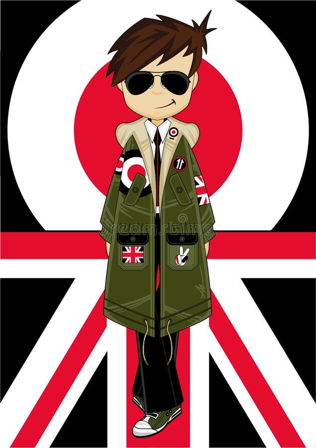 Retro Mod Boy stock vector. Illustration of target, english - 88682025