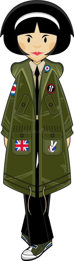 Retro Mod Boy stock vector. Illustration of modgirl, pocket - 88682352