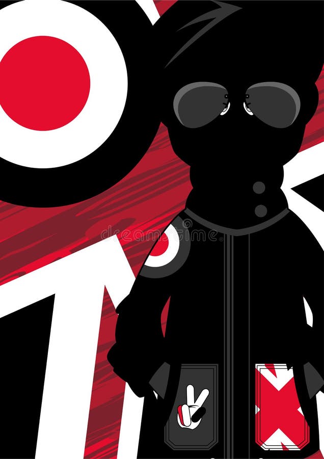 Retro Mod Boy stock vector. Illustration of shades, modstyle - 88682612