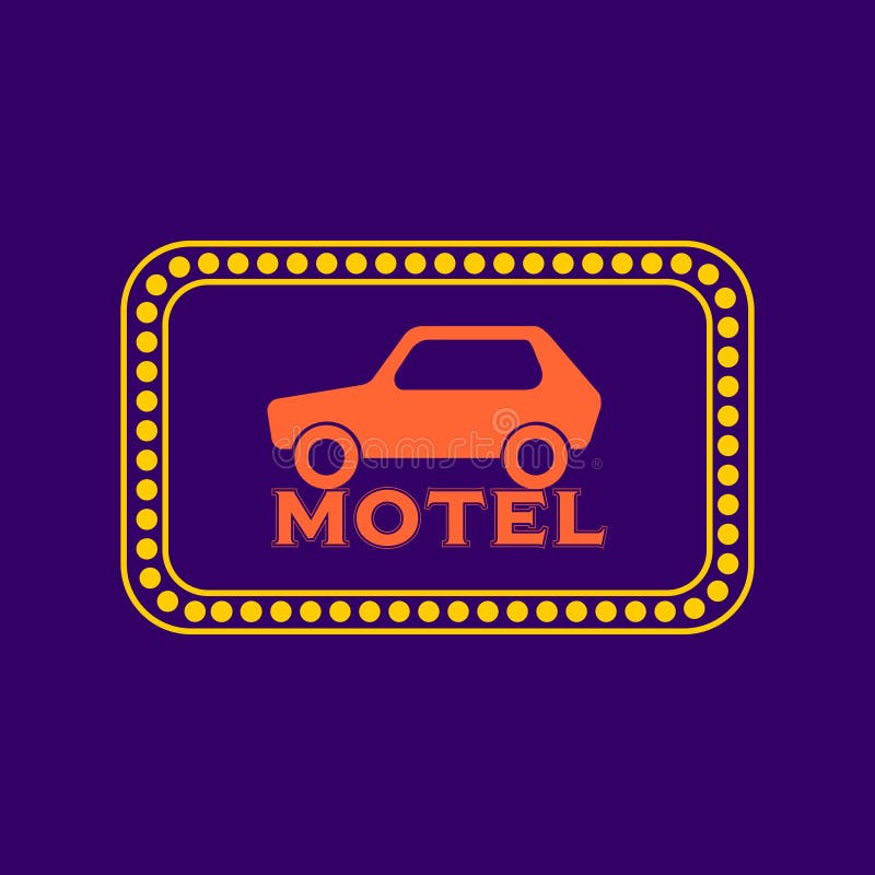 Retro motel sign. Vector stock vector. Illustration of highway - 28475112
