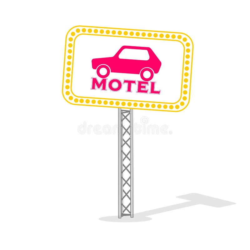 Retro motel sign. Vector stock vector. Illustration of billboard - 28613631