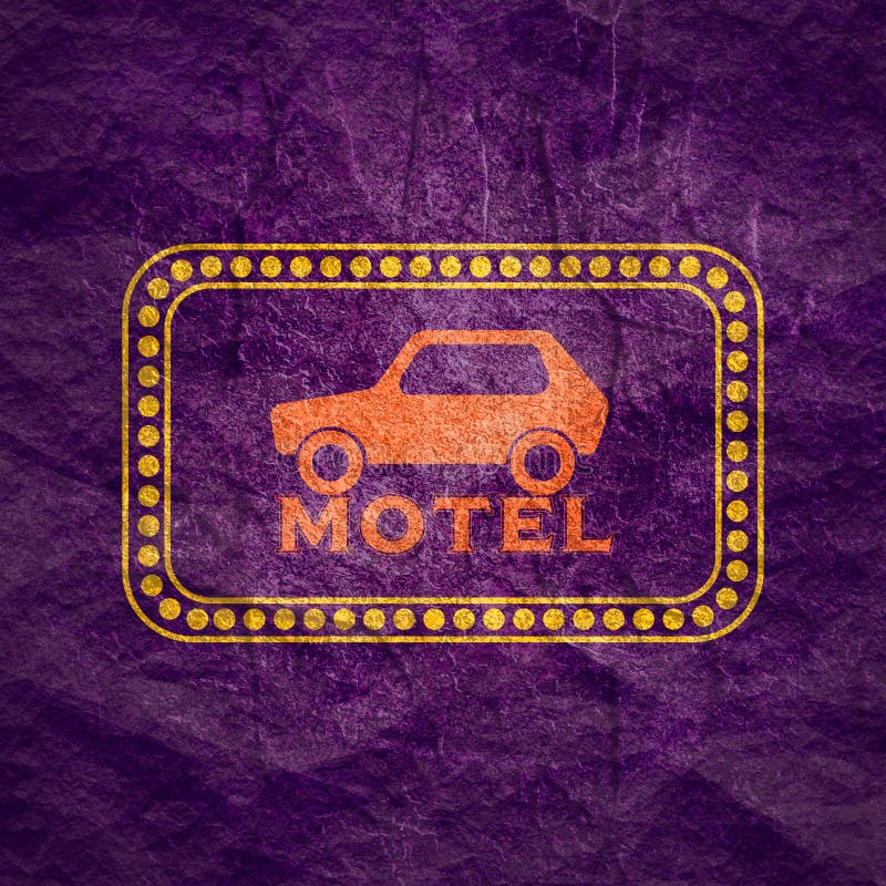 Retro motel roadsign. stock illustration. Illustration of resort ...