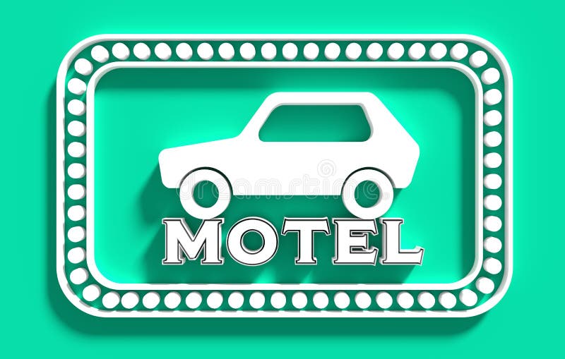 Retro Motel Sign with Copyspace Stock Vector - Illustration of sign ...