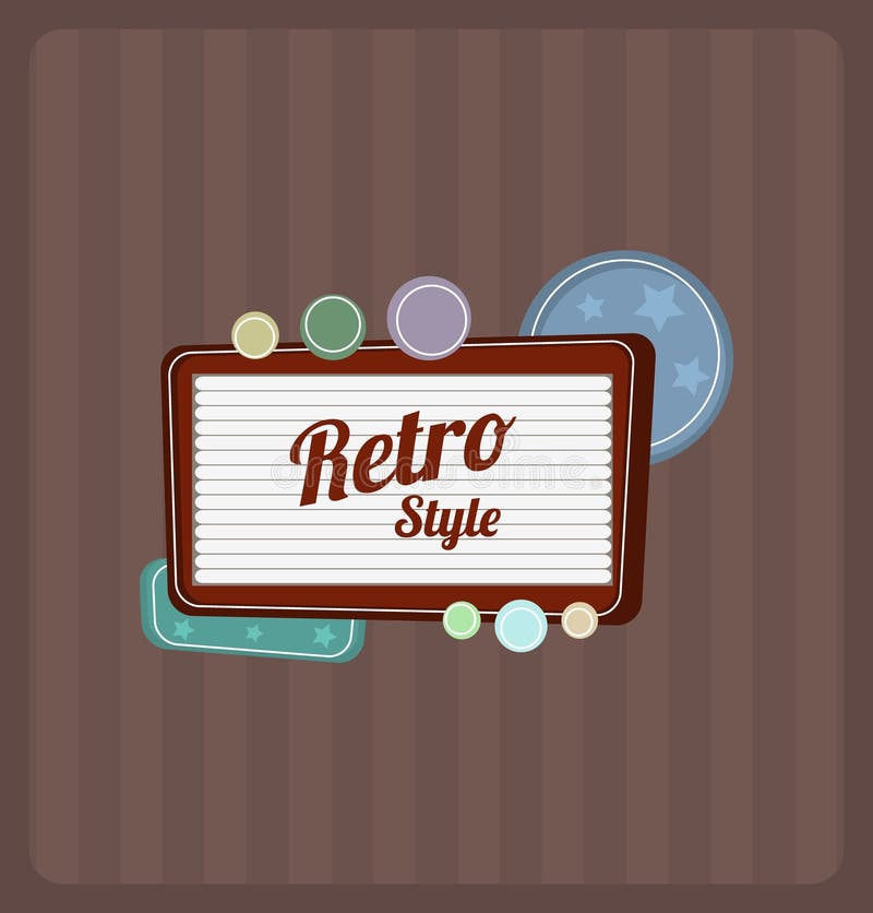 Vector Retro Signboard or Lightbox Illustration with Customizable ...