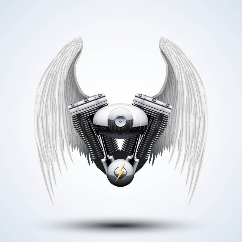 Retro Motorcycle Engine. Vector Illustration. Stock Vector ...