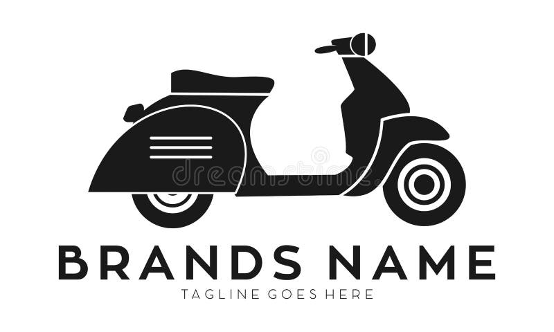 Retro Motorcycle Illustration Logo Vector Stock Vector - Illustration ...