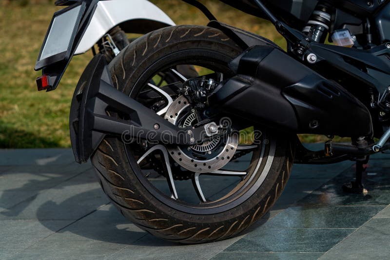 Retro Motorcycle Wheels and Parts Stock Image - Image of motorbike ...