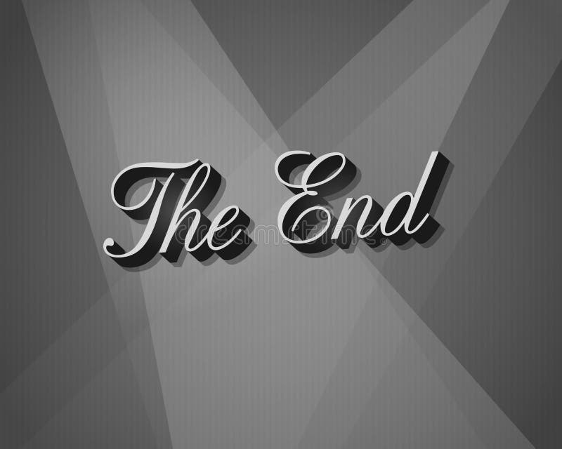 Retro Movie Ending Screen Still - the End. Stock Vector - Illustration ...