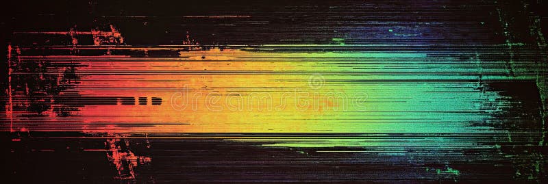 Retro VHS-style Background with Multicolored Noise and Horizontal Lines ...