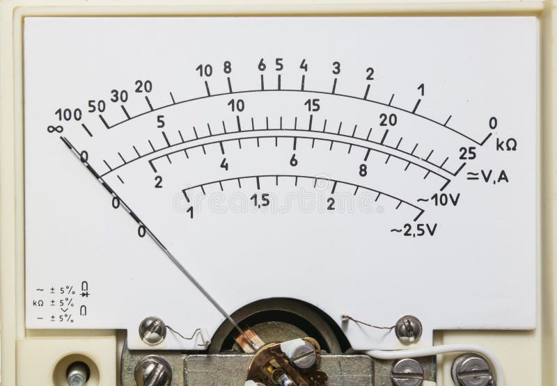 Retro Multimeter closeup stock illustration. Illustration of amper ...
