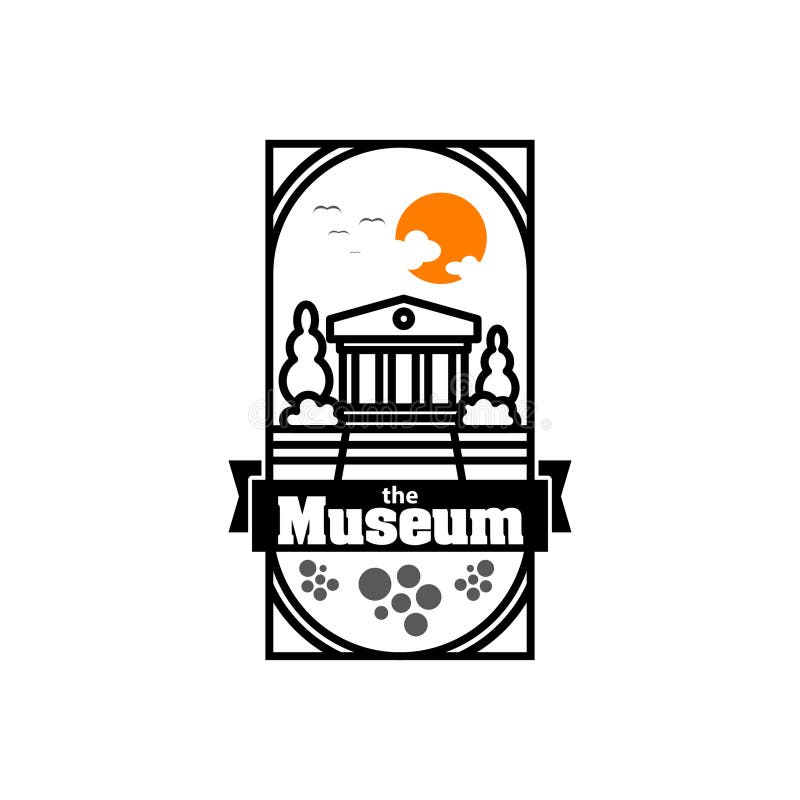 Museum Emblem Logo, in Vintage Style Stock Vector - Illustration of ...