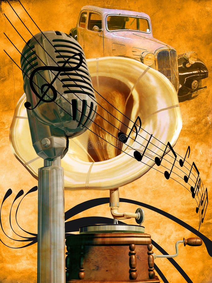 Retro Music stock illustration. Illustration of nostalgic - 19091589