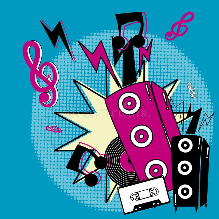 Pop Art Music Notes Stock Illustrations – 4,842 Pop Art Music Notes ...