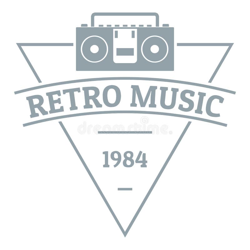 Retro Music Logo, Simple Gray Style Stock Vector - Illustration of club ...