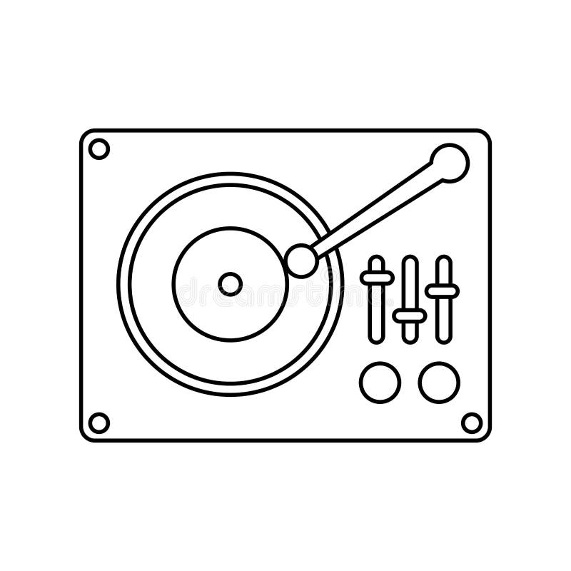 Retro music player icon stock vector. Illustration of vintage - 81057168