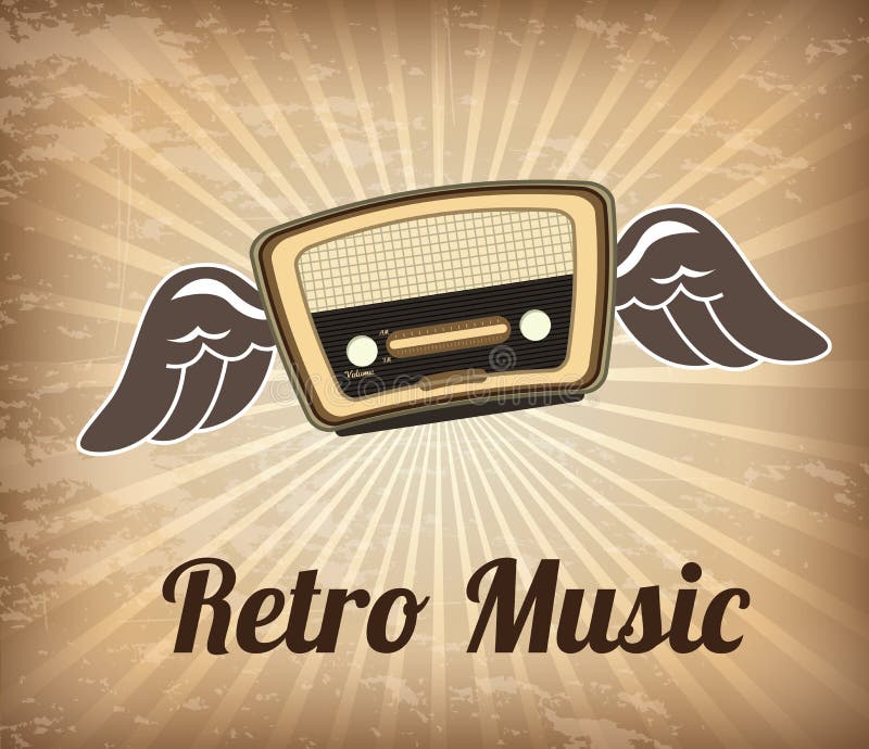 Retro- Musik vektor abbildung. Illustration von medien - 31790256