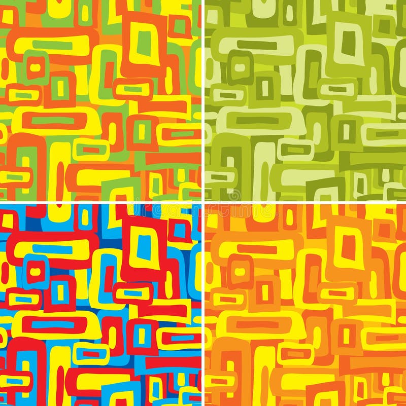 Retro- Muster Nahtlos, Vektor Vektor Abbildung - Illustration von ...